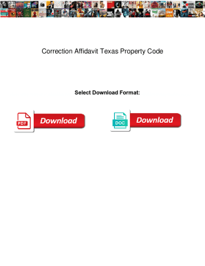 Fillable Online Correction Affidavit Texas Property Code. Correction ...