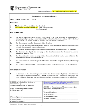 Fillable Online informal-lease-agreement.pdf - Concession Document ...