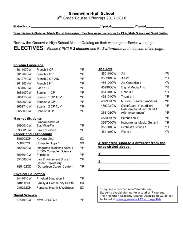 Fillable Online FLVS High School CoursesOnline Courses for Grades 9-12 ...