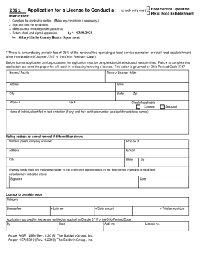 Fillable Online Application For A License To Conduct A Temporary ...