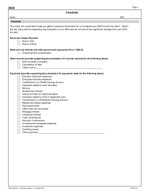Fillable Online Fillable Online This check list is provided to help you ...