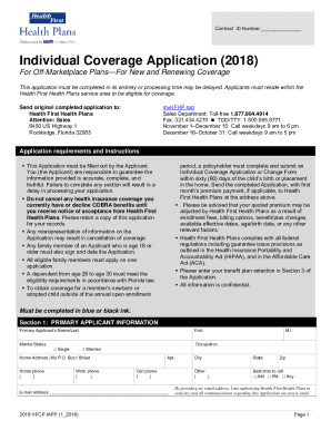 Fillable Online Individual Coverage Health Reimbursement Arrangements ...