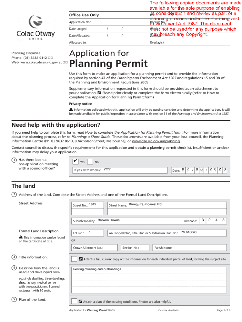 Fillable Online Fillable Online Date Lodged Ward Allocated to Overlays ... Fax Email Print ...