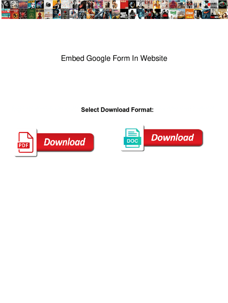 Fillable Online Embed Google Form In Website. Embed Google Form In ...