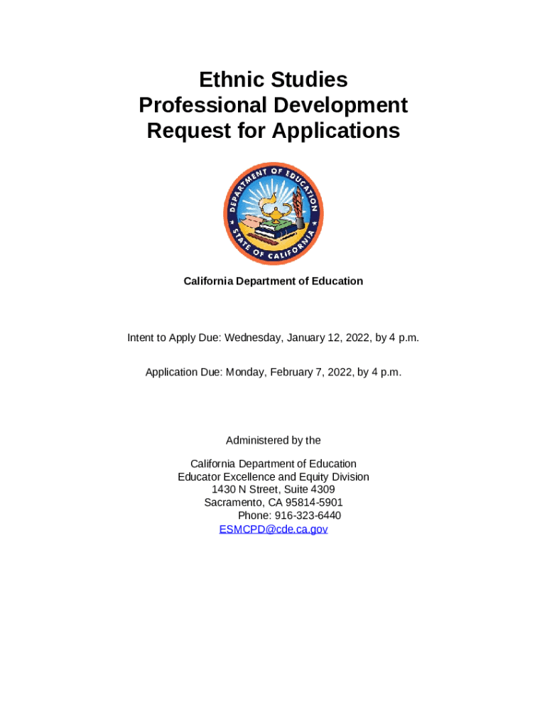 RFA-21. California Department of Education Request for Applications ...
