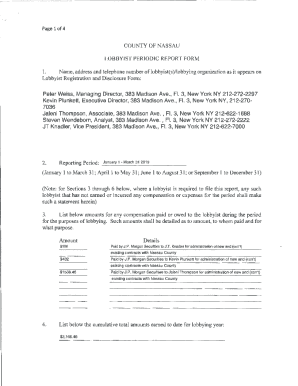 Fillable Online COUNTY OF NASSAU LOBBYIST PERIODIC REPORT FORM Fax ...