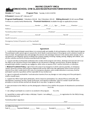 Fillable Online www.wcymca.comuploads1/2/0WAYNE COUNTY YMCA HOMESCHOOL ...