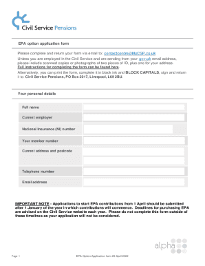 Fillable Online Members forms - Civil Service Pension Scheme Fax Email ...