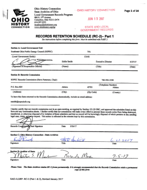 Fillable Online Page 1 of9 Ohio History Connection State Archives of ...