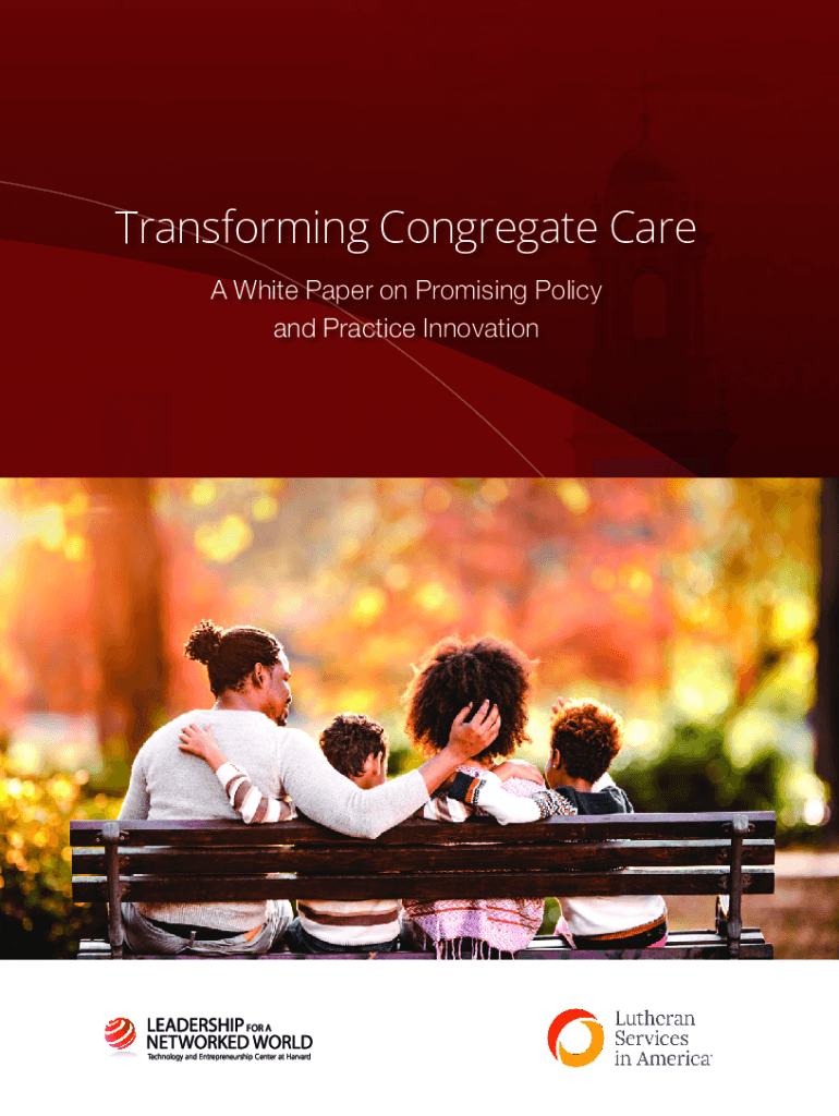 Fillable Online Congregate Care Settings in the United StatesBetter ...