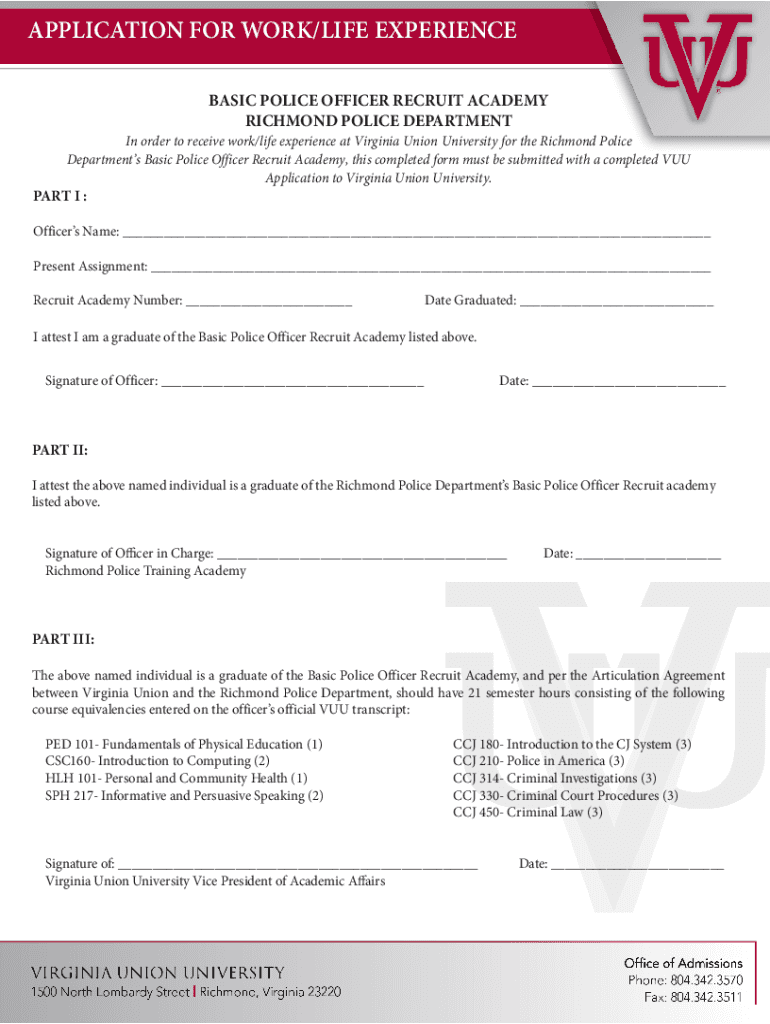 Fillable Online Police Application Form 2022Apply to be a Police ...