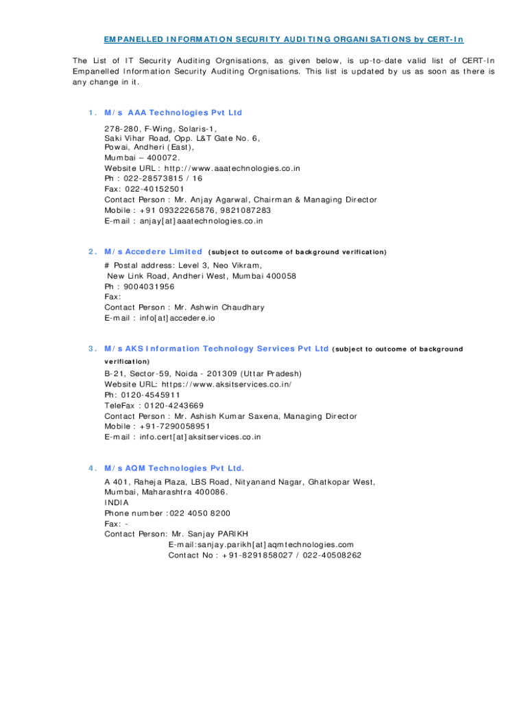 Fillable Online IT Security Audit (Full Scope of Audit) Fax Email Print ...