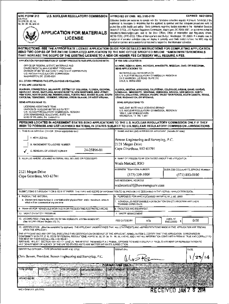 Fillable Online Bowen Engineering and Surveying, P.C.'s Request to ...