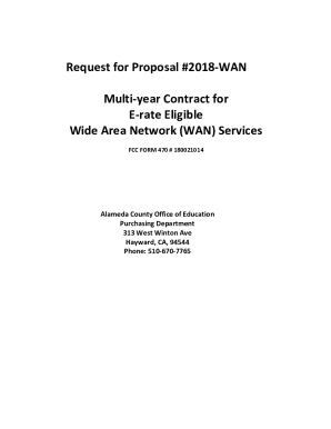 Fillable Online Request for Proposal #2018-WAN Multi-year Contract for ...