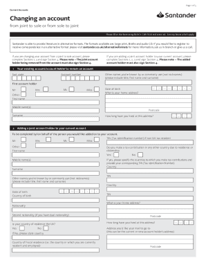 Fillable Online Changing an account form Fax Email Print - pdfFiller
