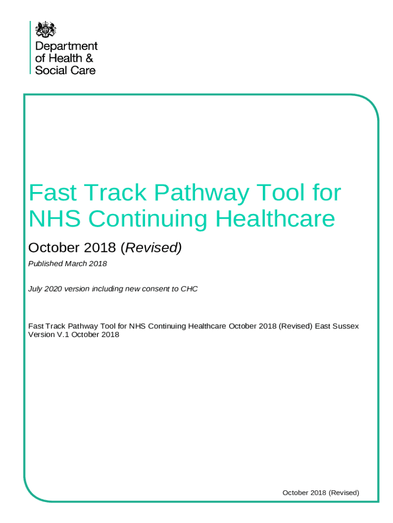 NHS Continuing Healthcare: The Fast Track Pathway Tool Doc Template ...