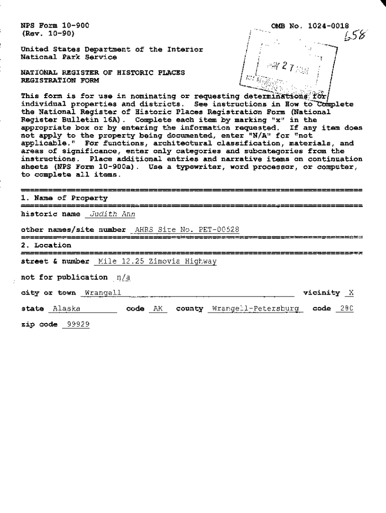 Fillable Online Fillable Online NFS Form 10-900 OMB No. 1024-0018 (Rev ...