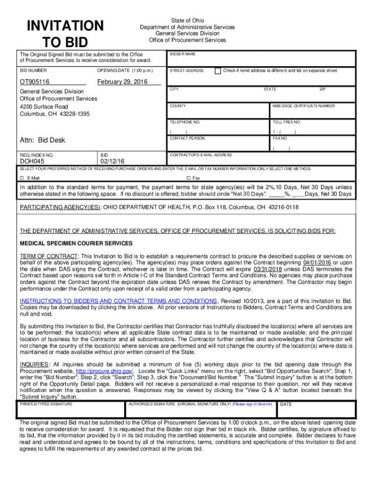 Fillable Online procure ohio das.ohio.govPortals0OHIO DEPARTMENT of ...