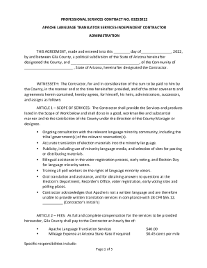 Fillable Online Professional Services Contract Sample ClausesLaw ...