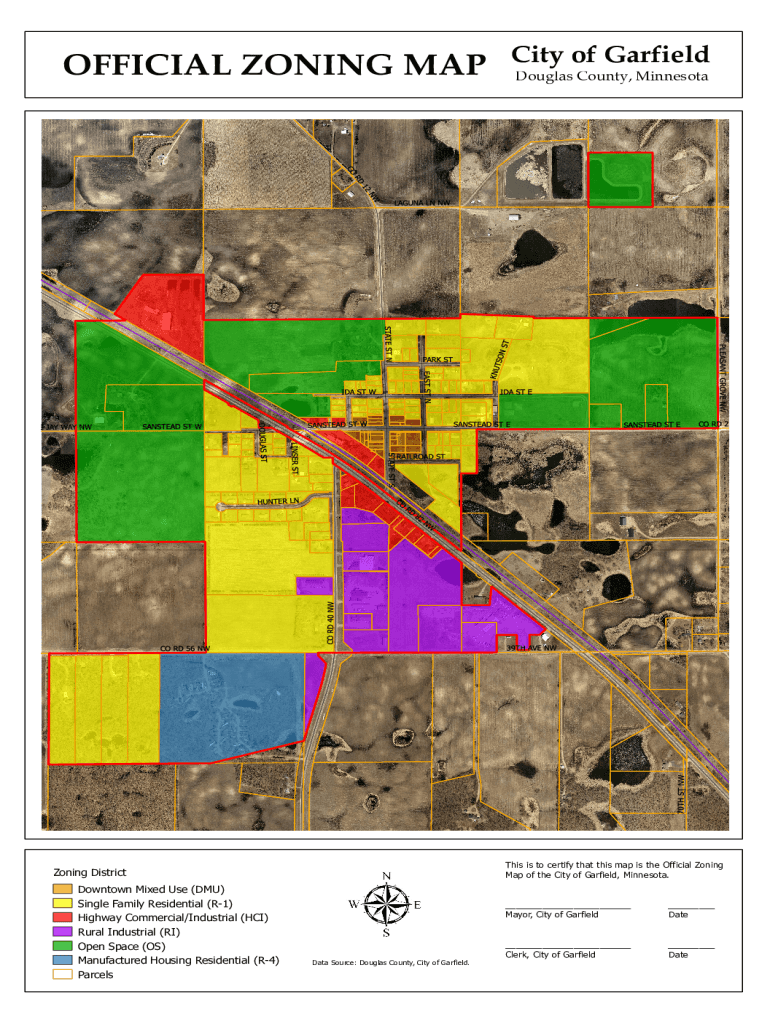 Fillable Online OFFICIAL ZONING MAP City of Garfield Fax Email Print ...