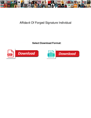 Fillable Online 3.403 FORM 1. Affidavit of forged signatureIndividual ...