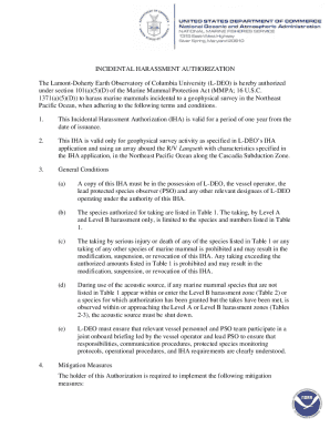 Fillable Online INCIDENTAL HARASSMENT AUTHORIZATION The Lamont ... Fax Email Print - pdfFiller