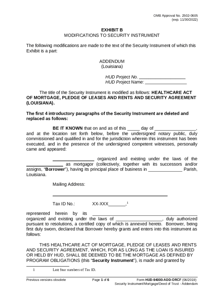 ADDENDUM - hud.gov Doc Template | pdfFiller