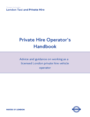 Fillable Online tfl gov Private Hire Vehicle Operators: Guidance on ...