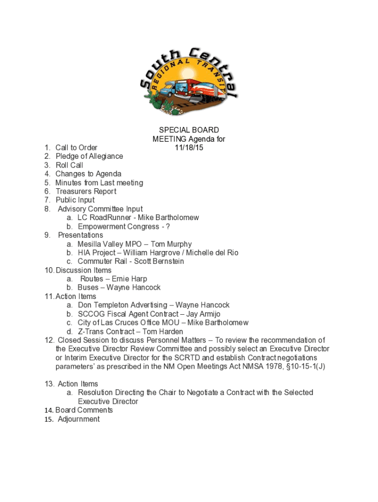 Fillable Online PDF Roll Call 2. Pledge of Allegiance 3. Public ...