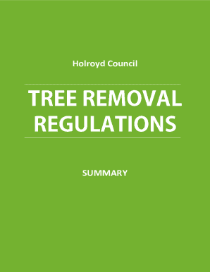 Fillable Online Tree Removal Holroyd Council Regulations (Summary). Get ...