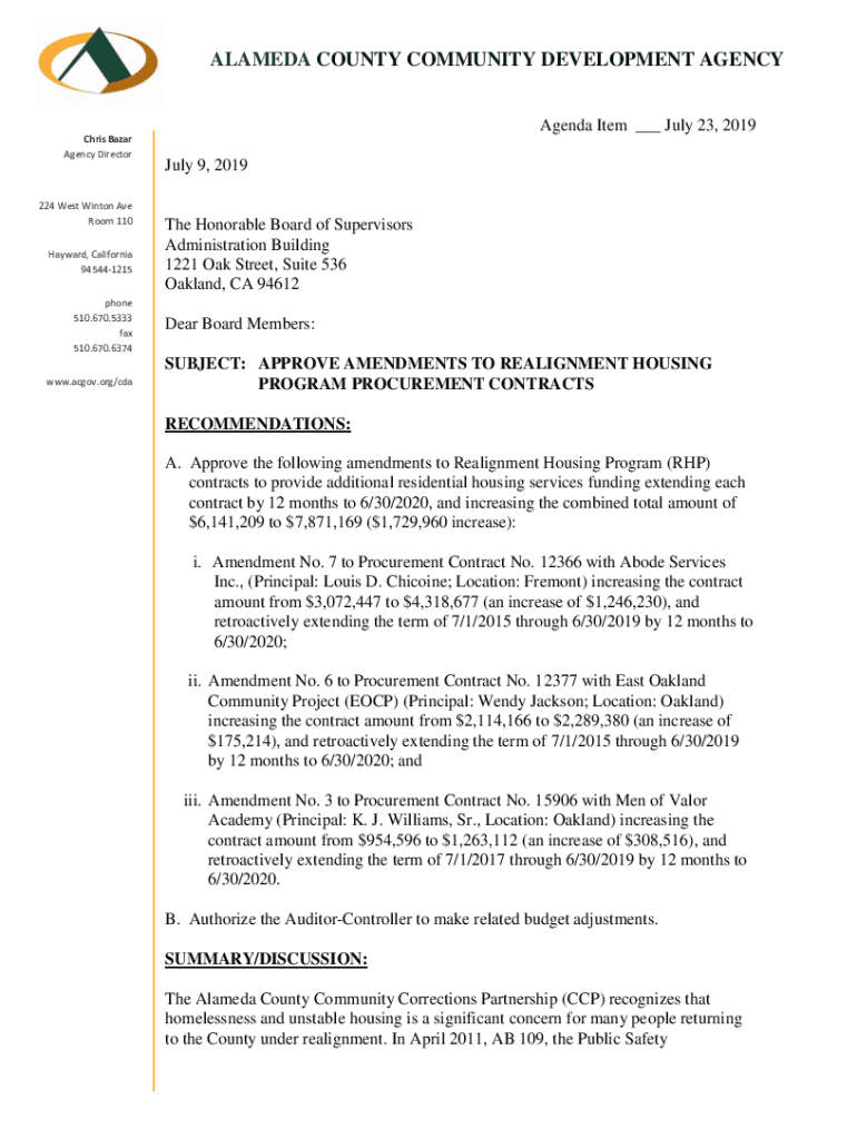 Fillable Online SUBJECT: APPROVE AMENDMENTS TO REALIGNMENT HOUSING Fax ...