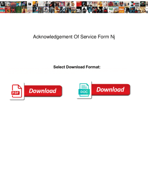 Fillable Online Acknowledgement Of Service Form Nj. Acknowledgement Of ...