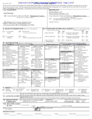 Fillable Online . Civil Cover Sheet Fax Email Print - pdfFiller
