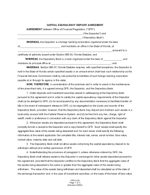 Fillable Online flofr.govsitepagesdocumentsCAPITAL EQUIVALENCY DEPOSIT ...