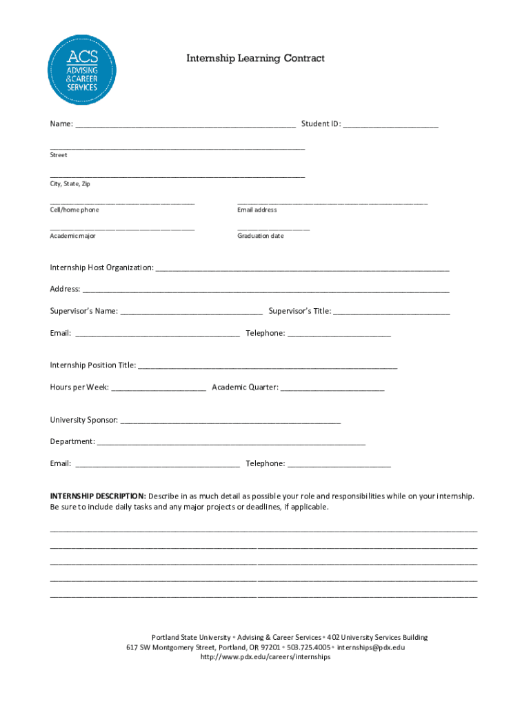 Fillable Online Internship Learning Development Intern Jobs, Employment ...