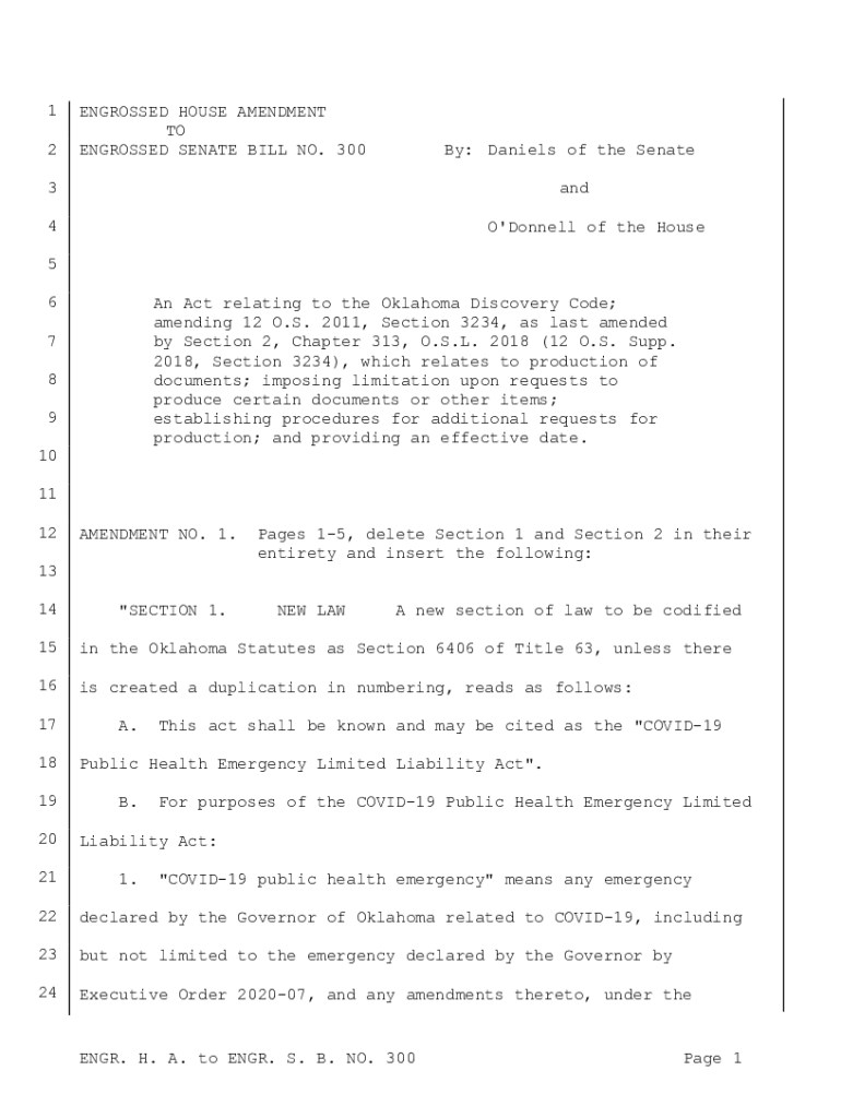 Fillable Online legiscan.comOklahoma-2015-HB2021-EngrossedENGROSSED ...
