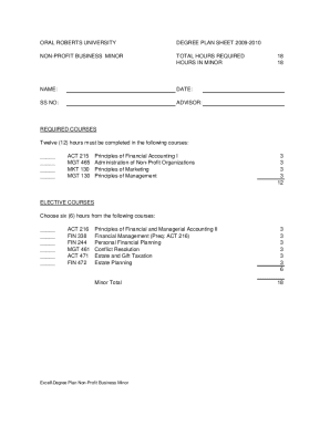 Fillable Online oru.edupdfsacademicsORAL ROBERTS UNIVERSITY DEGREE PLAN ...