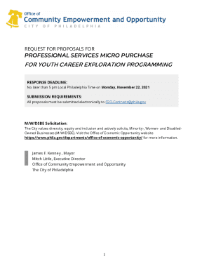 Fillable Online REQUEST FOR PROPOSALS FOR PROFESSIONAL SERVICES MICRO ...