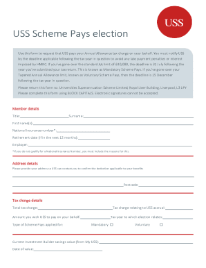 Fillable Online Annual Member Statements FAQsUSSScheme Rules ...