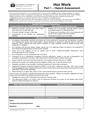 Fillable Online Hot Work permit form Fax Email Print - pdfFiller