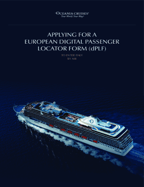 Fillable Online European digital Passenger Locator Form (dPLF)EU ...