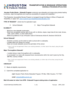 Fillable Online HPW -Sidewalk Program application template3a Fax Email ...