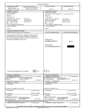 Fillable Online www.yumpu.comendocumentSupport Agreement DD Form 1144 ...