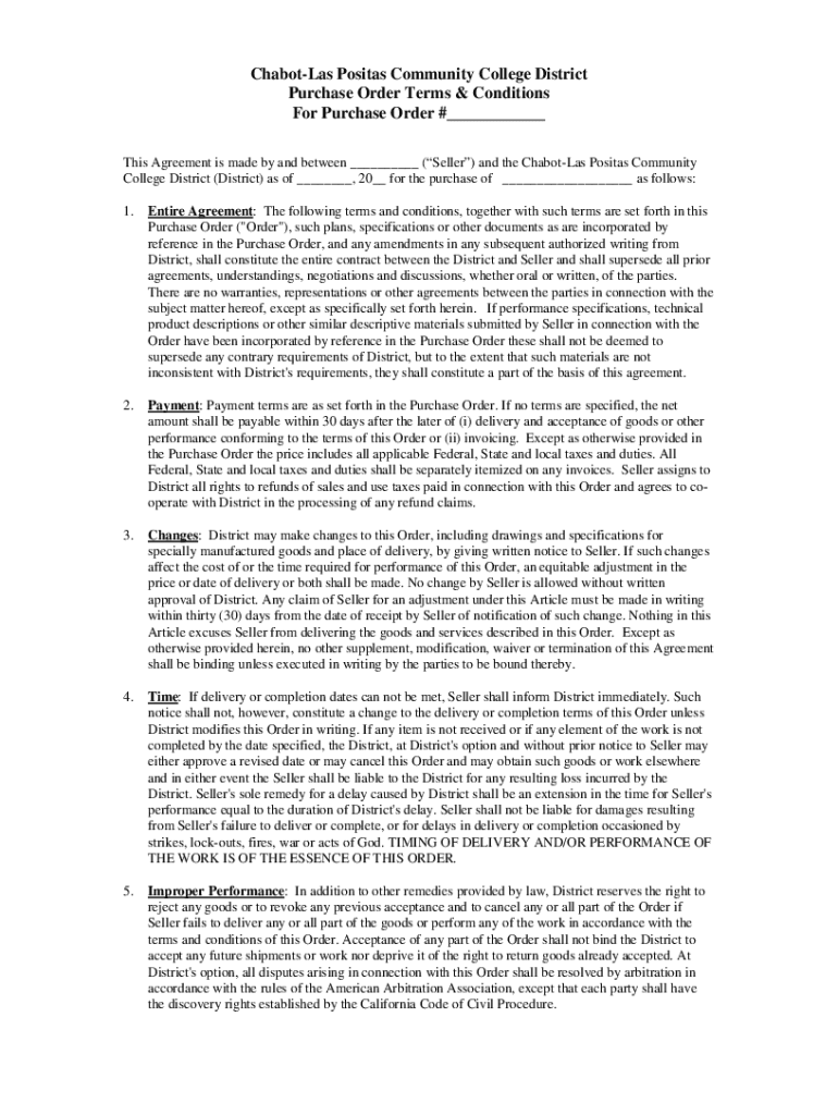 Fillable Online www.clpccd.orgbusinessdocumentsCHABOT- LAS POSITAS COMMUNITY COLLEGE DISTRICT ...