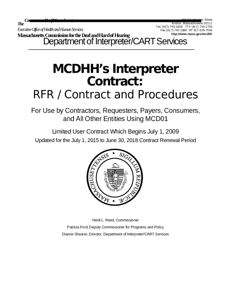 Department of Interpreter and CART Services Doc Template | pdfFiller
