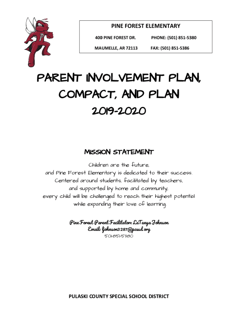 Fillable Online Parent Engagement Plan Update Ridge Road Elementary ...