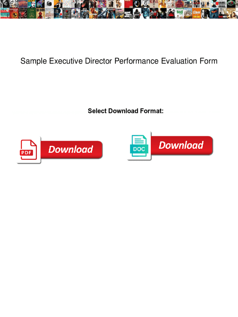 Fillable Online Sample Executive Director Performance Evaluation Form ...