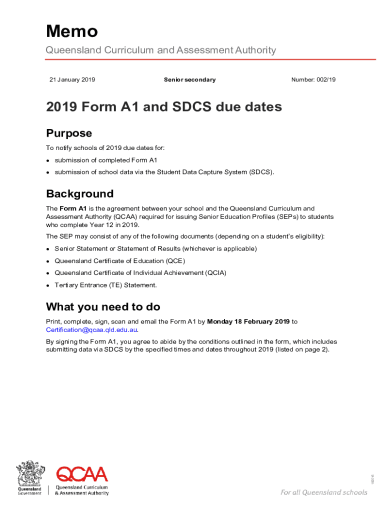 Fillable Online Memo 002/19 Senior secondary. To notify schools of 2019 ...