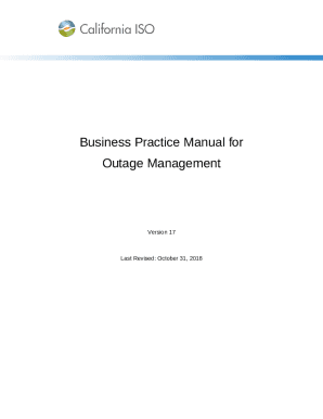 Online Business Practice Manual for Outage ... Doc Template | pdfFiller