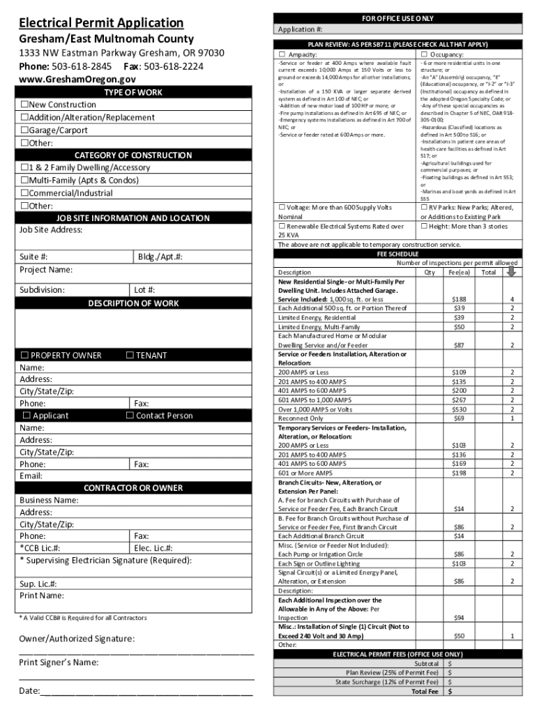 Fillable Online Grading and Fill Permit Application Fax Email Print ...